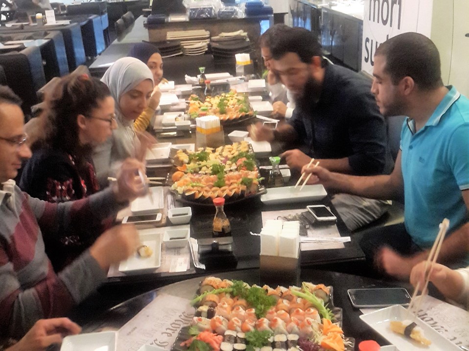 UNICAF Students in Egypt Meet for Sushi - Unicaf - Scholarship Programme
